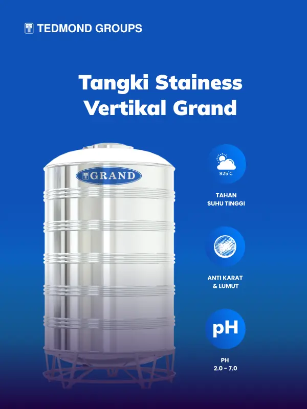 Tangki Stainless Sistem Gravitasi Untuk Rumah - Tangki Air Stainless