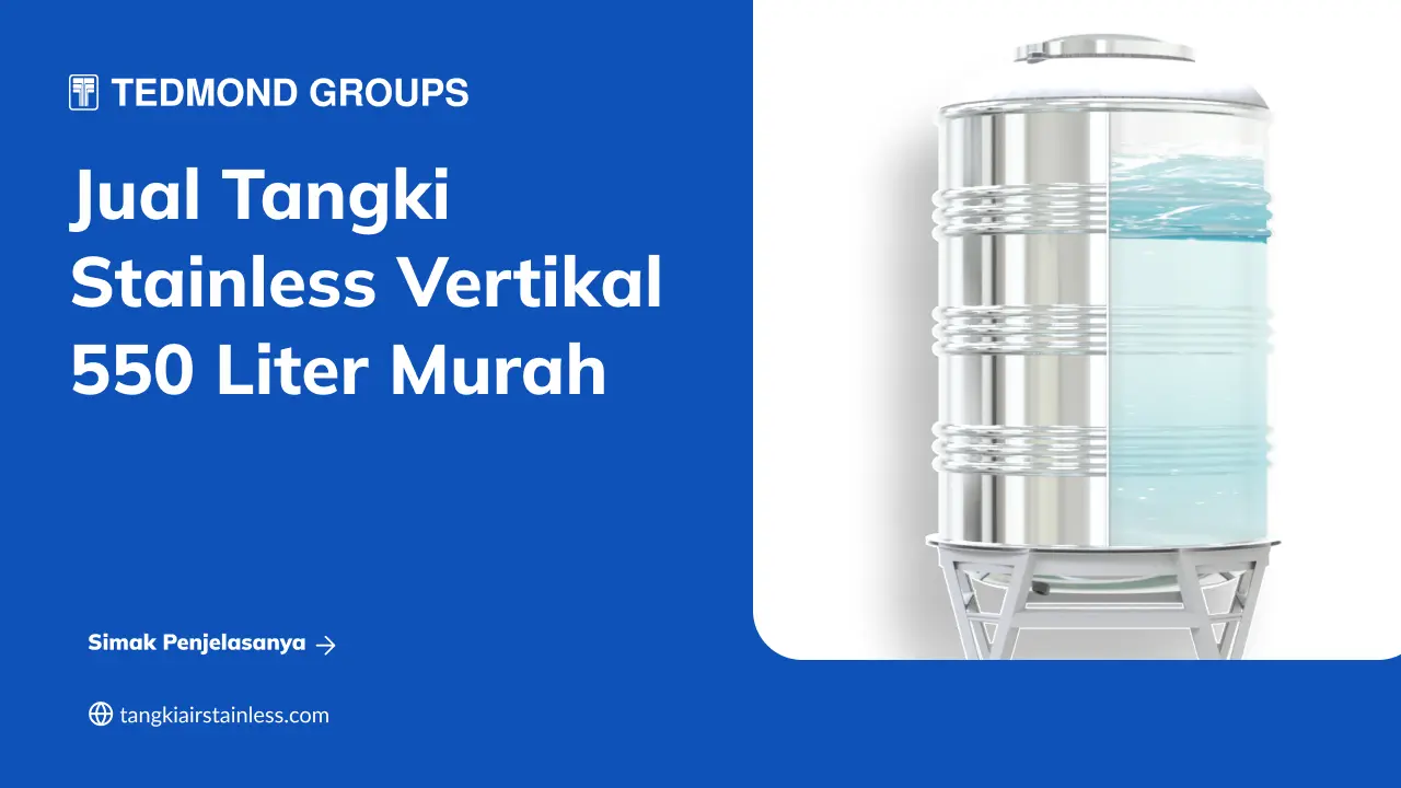 Jual Tangki Stainless Vertikal 550 Liter Murah - Tangki Air Stainless